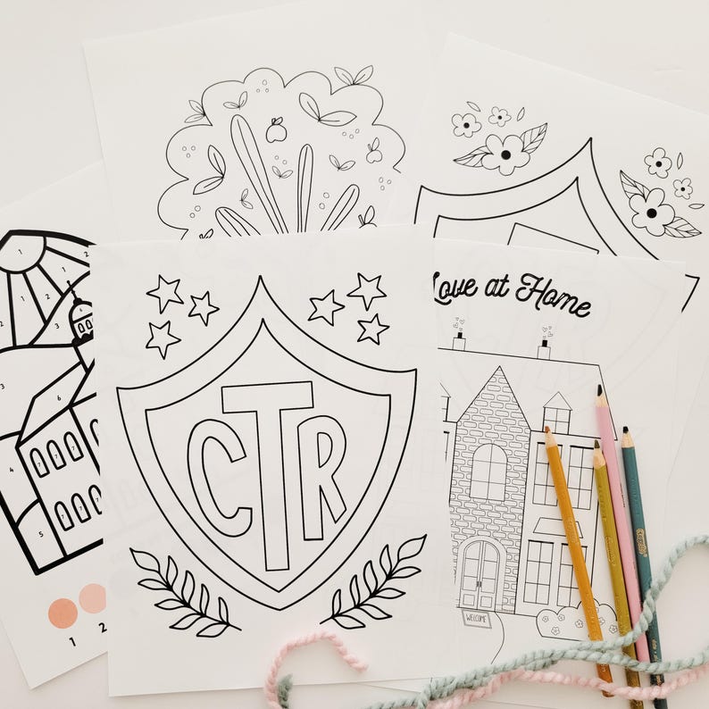 General Conference Coloring Pages, LDS Coloring Page CTR, Fruits of the Spirt, LDS Junior Senior ...