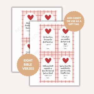 LDS Scripture Valentine Cards, Bible Verse Valentines Tag, YW ...