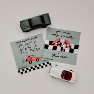 PRINTABLE Car Valentine Cards, You Make My Heart Race Valentine ...