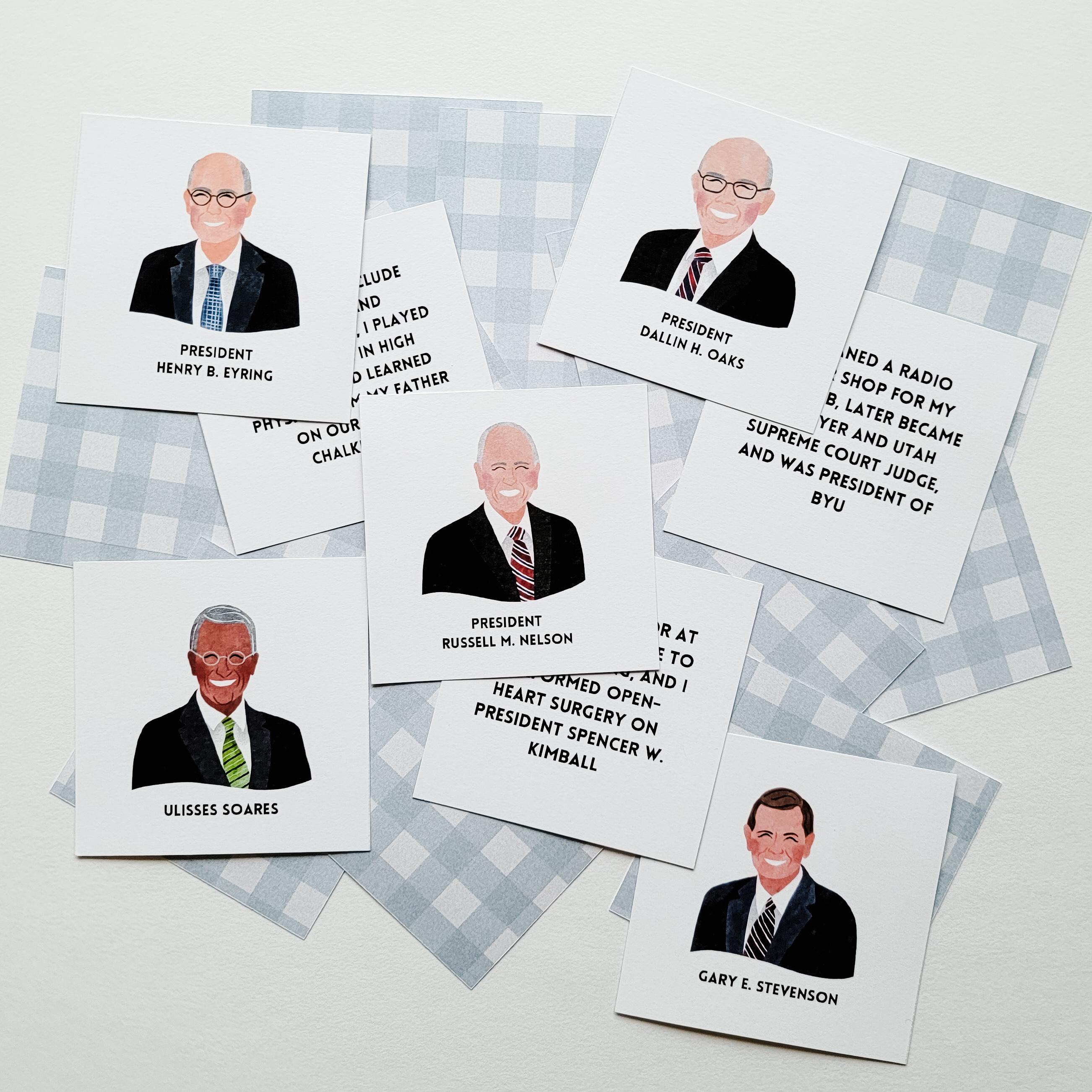 Prophet Apostle Matching Game, LDS General Authorities Matching ...