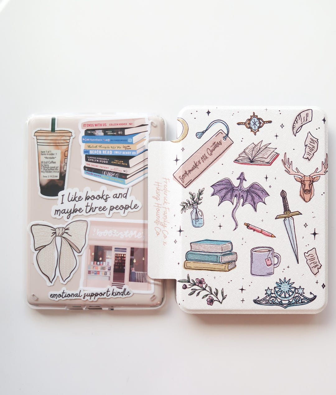 Reader Doodle Clear Back Kindle Case, Paperwhite Kindle Cover, Kindle ...