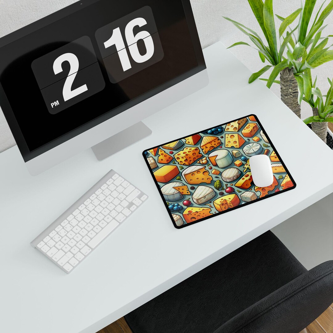 Cheese Lovers Desk Mat, Cute Cheese Mouse Pad, Kitchen Decor ...