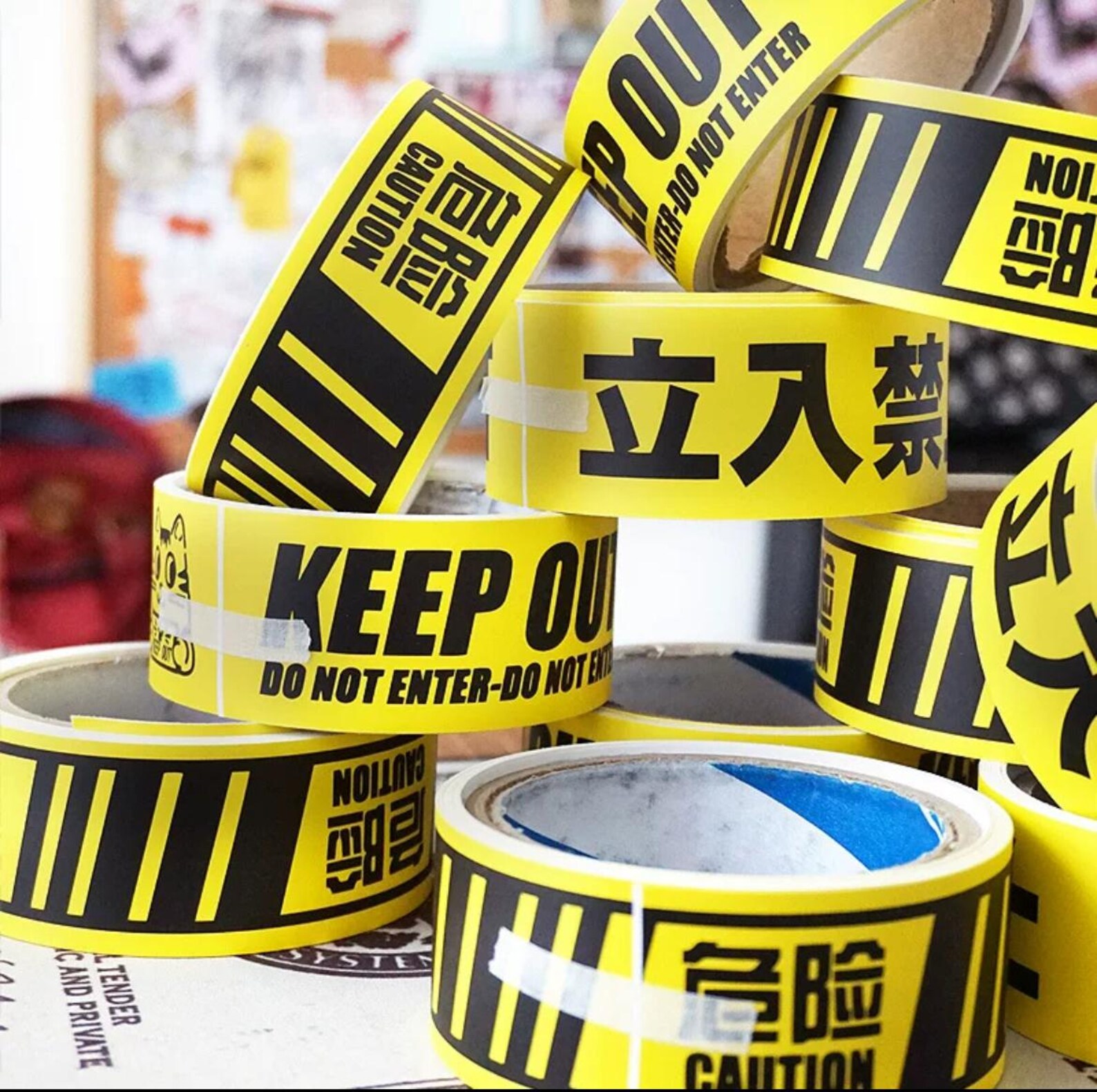 Caution, Keep Out, Safety Luggage Tape Warning Stickers Essential ...