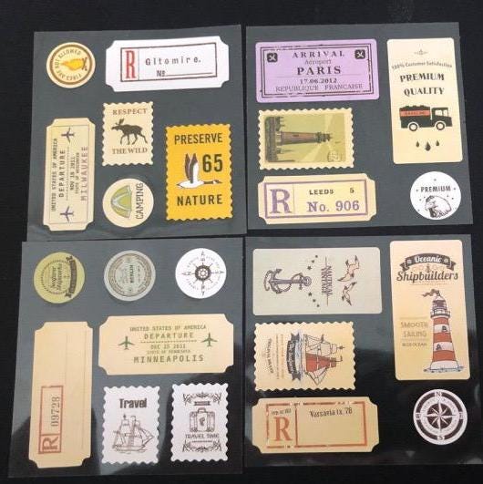 Passport Stamp Sticker Set | Travel Journal Decor | Personalized Travel ...