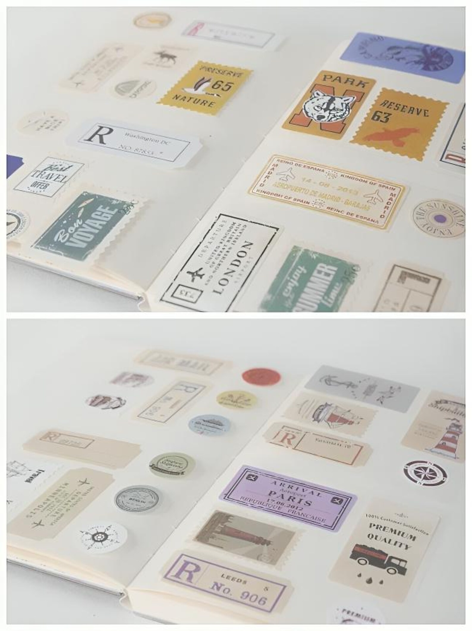 Passport Stamp Sticker Set | Travel Journal Decor | Personalized Travel ...