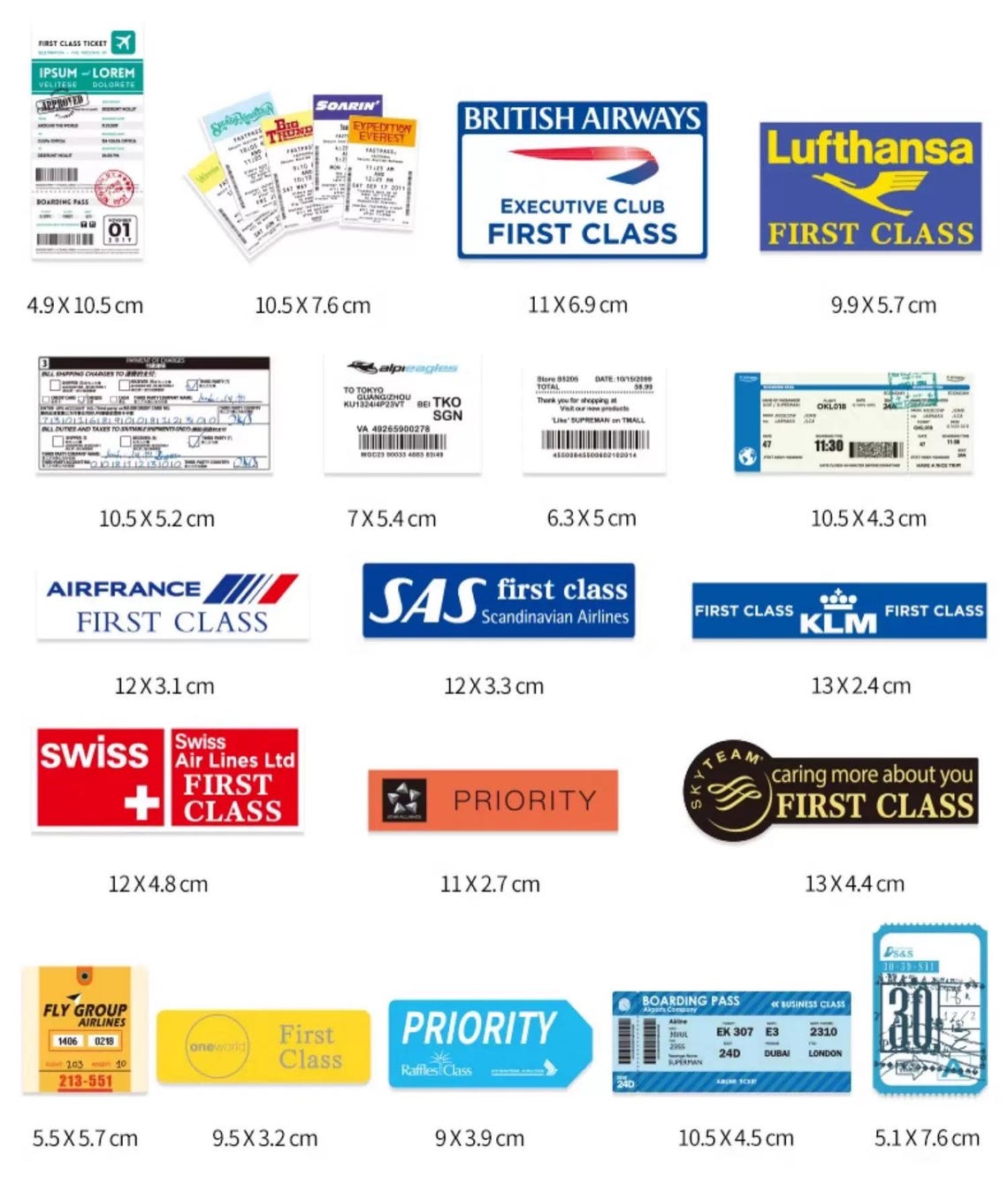 European Travel Stickers: Aviation Luggage Decals (20 Pcs) - Etsy