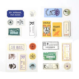 Passport Stamp Sticker Set | Travel Journal Decor | Personalized Travel ...