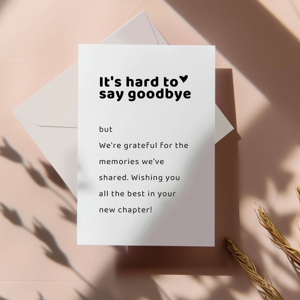 Printable Farewell Card Coworker Card New Job Card Farewell Gift | Coworker Gift - Its Hard to ...