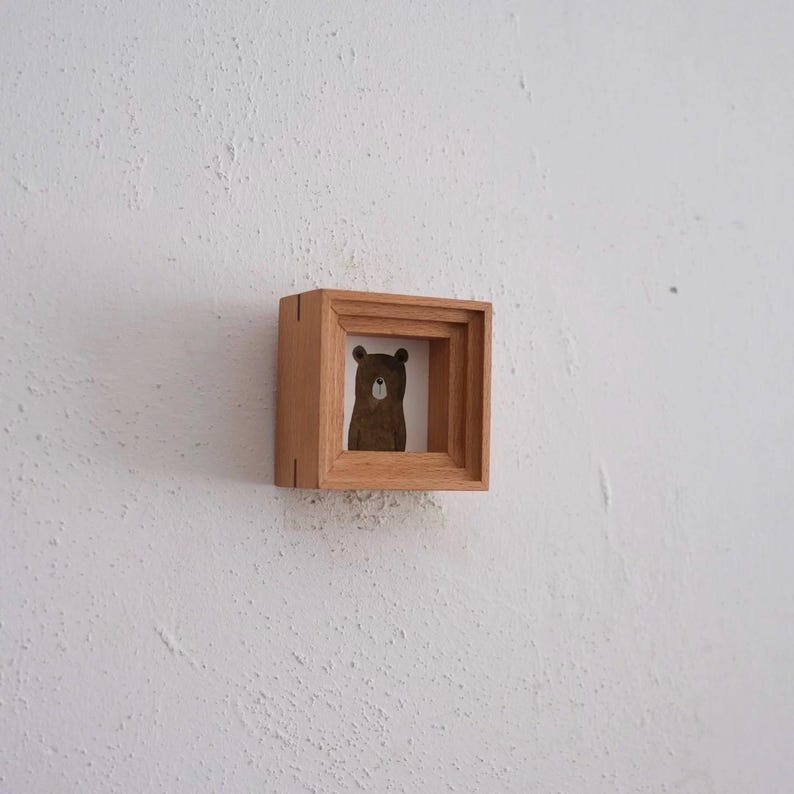 Handmade Miniature Wood Picture Frame: Unique Desk Wall Decor - Etsy