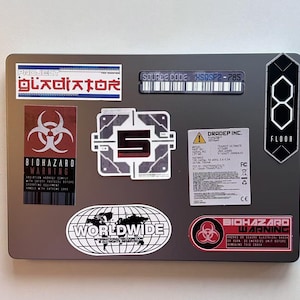 Cyberpunk Sticker Pack: Tech Industrial Logos for Laptop, iPad (set of ...