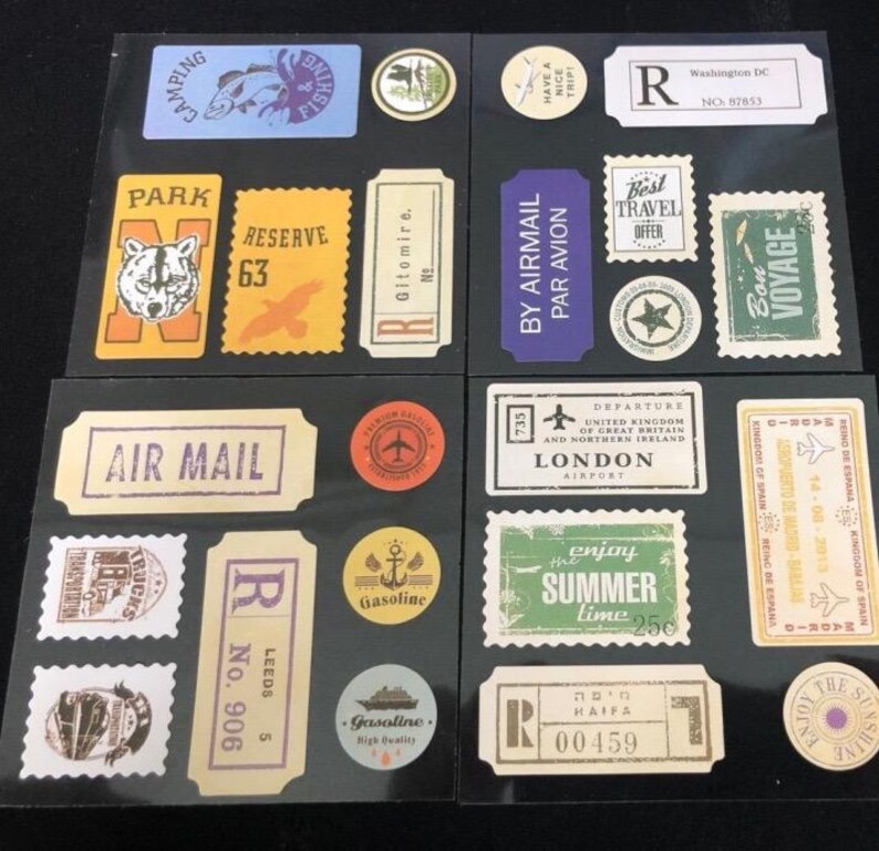 Passport Stamp Sticker Set | Travel Journal Decor | Personalized Travel ...