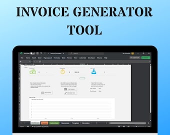 Excel Invoice Generator Template automated Ideal for Small Businesses ...