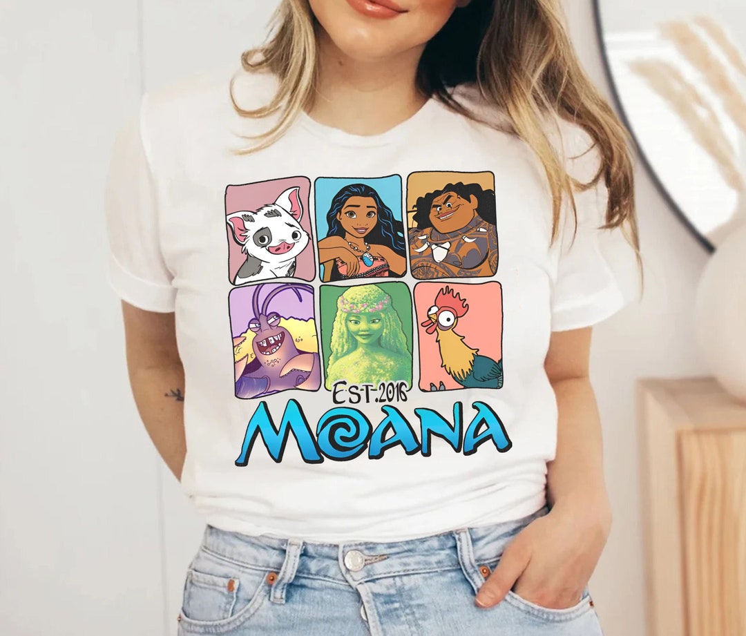 Disney Moana Characters Group Shot Shirt, Disney Pua Hei Hei Tamatoa T ...