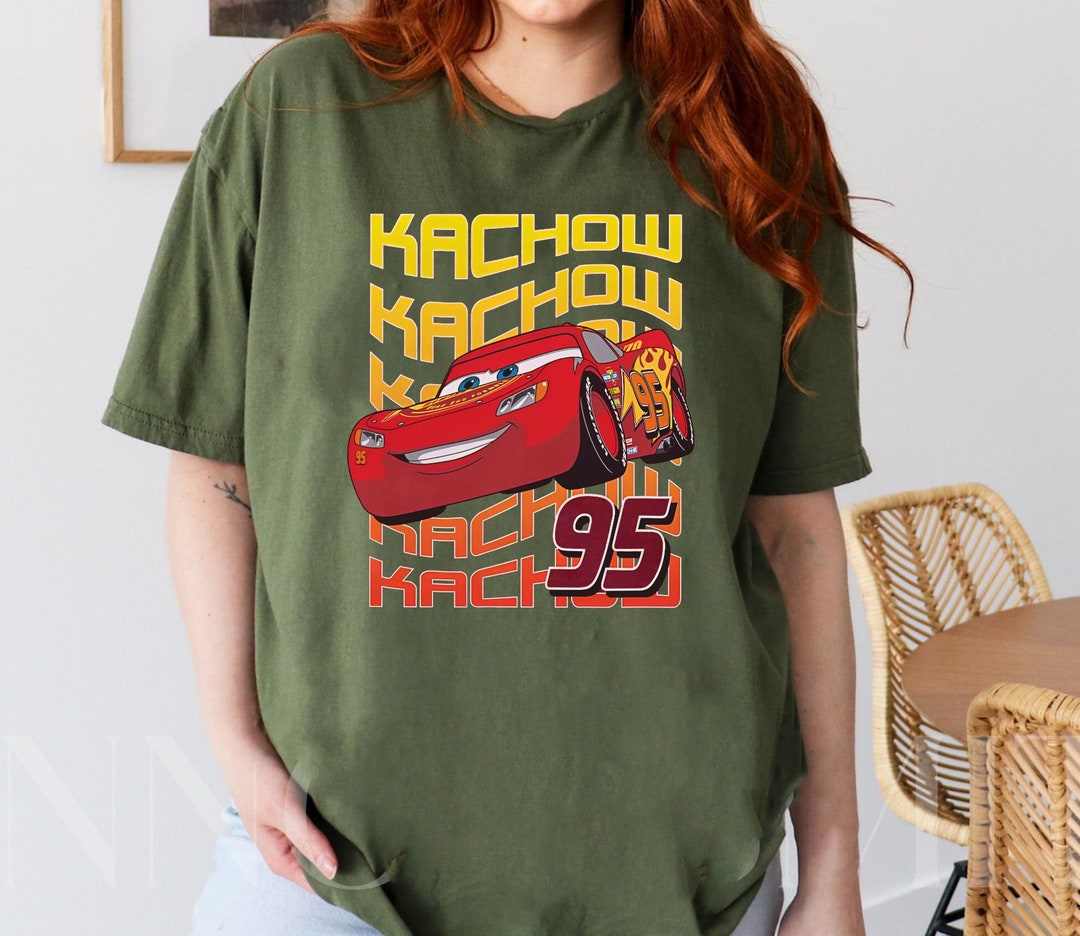 Disney Pixar Lightning Mcqueen Kachow 95 Shirt, Funny Tow Mater T-shirt ...