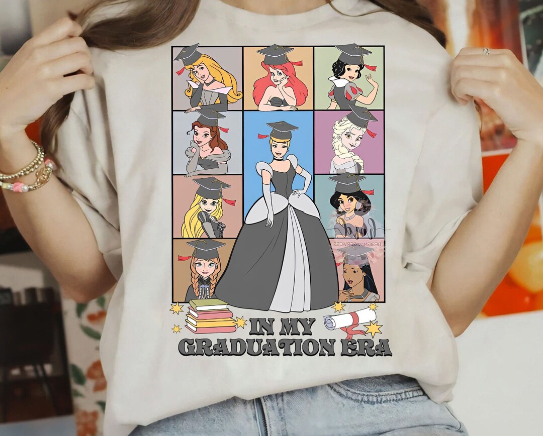 Retro Disney Princess Characters Group Shirt, in My Graduation Era ...