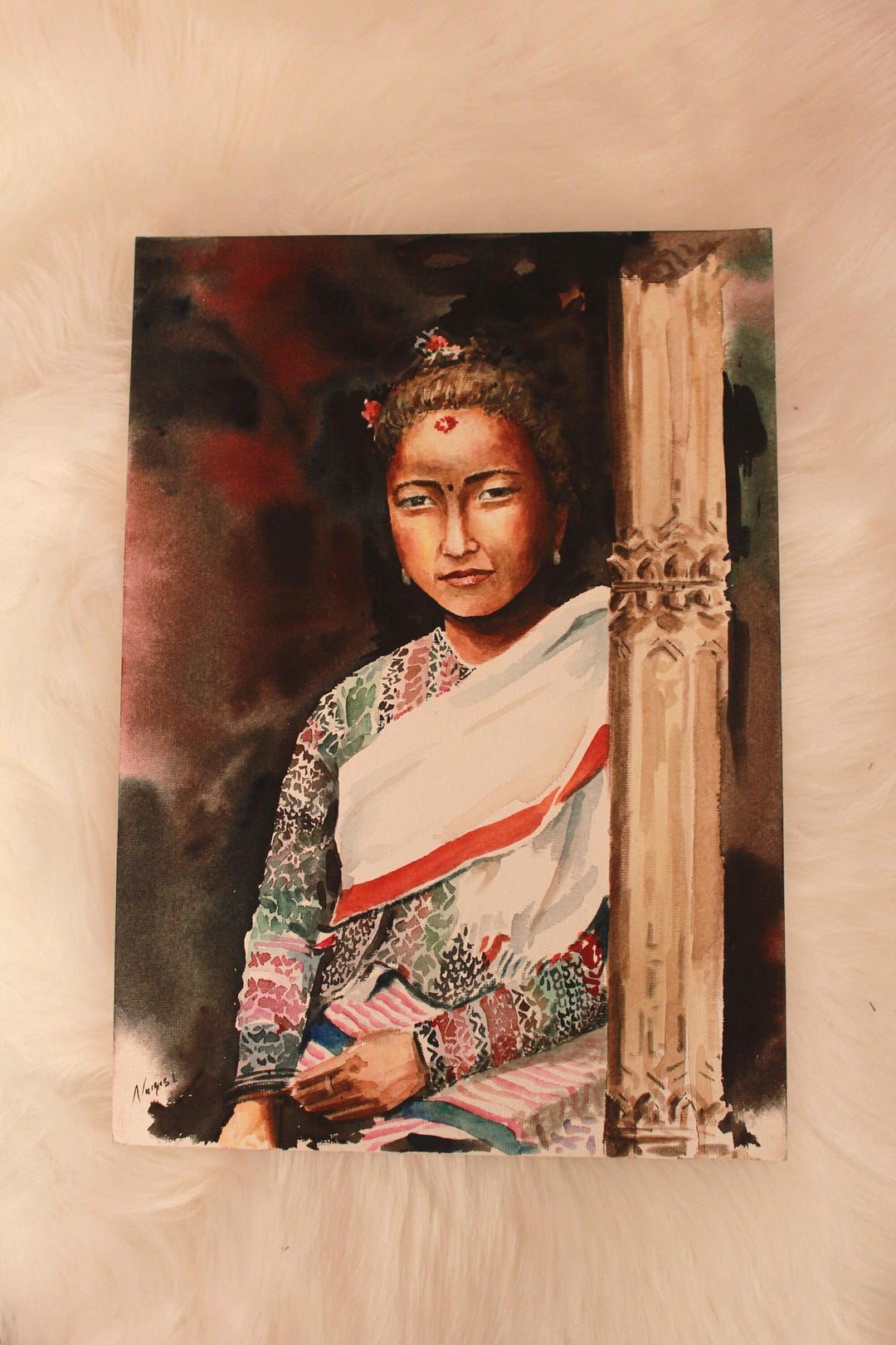 Maicha| A Newari Woman| Nepali Portraits| Water Color - Etsy