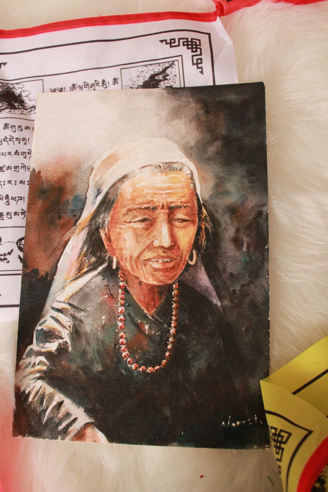 A Sherpa Woman| Nepali Portraits| Nepali Art| Water Color - Etsy