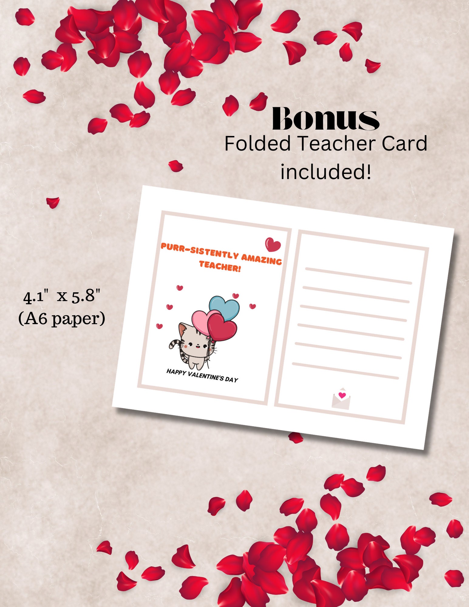 Printable Cat Valentine's Day Cards, Classroom Valentine's Day Cards ...