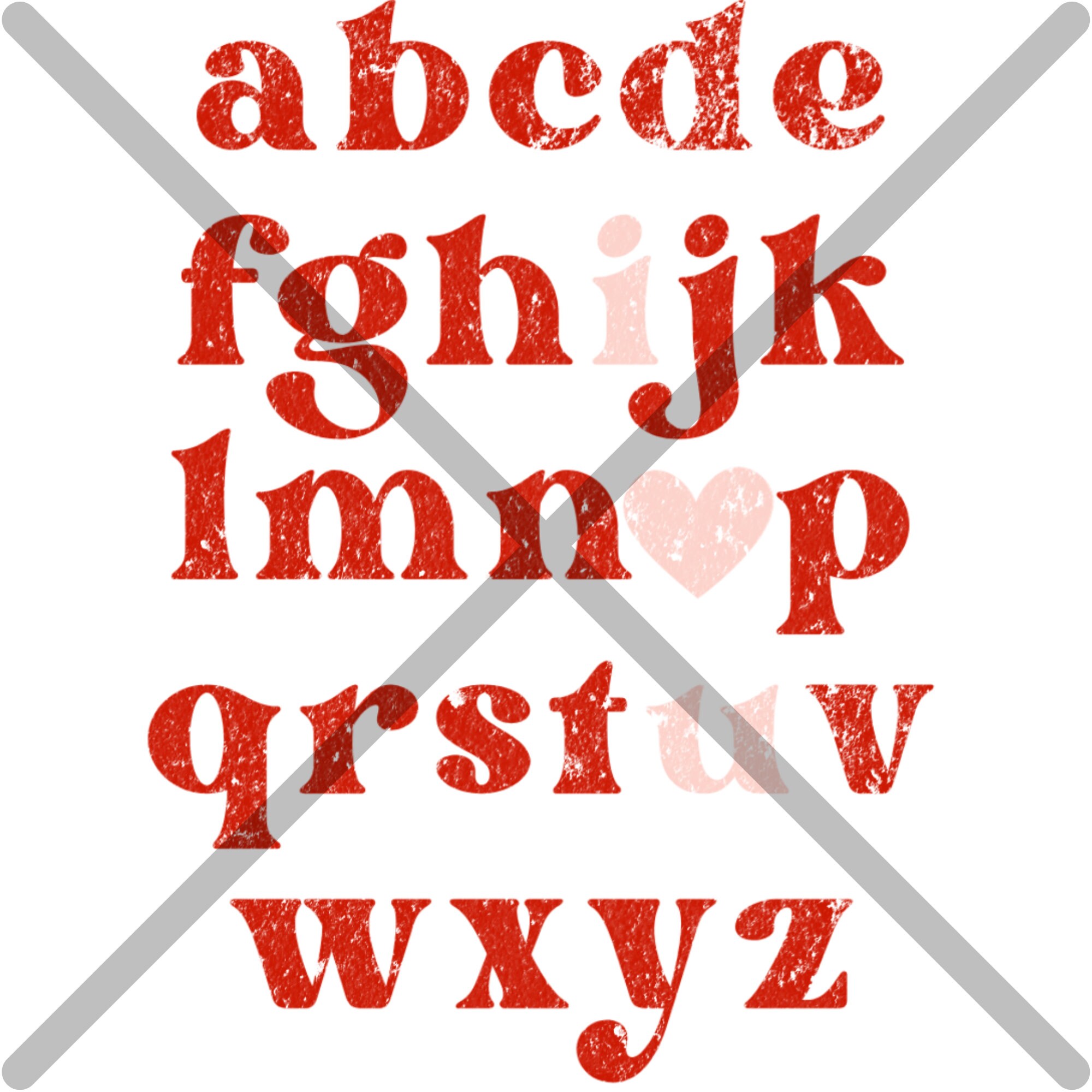 Alphabet I Heart You Svg, Png, Pdf, Jpg - Etsy