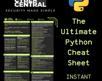 Python Cheat Sheet - Etsy