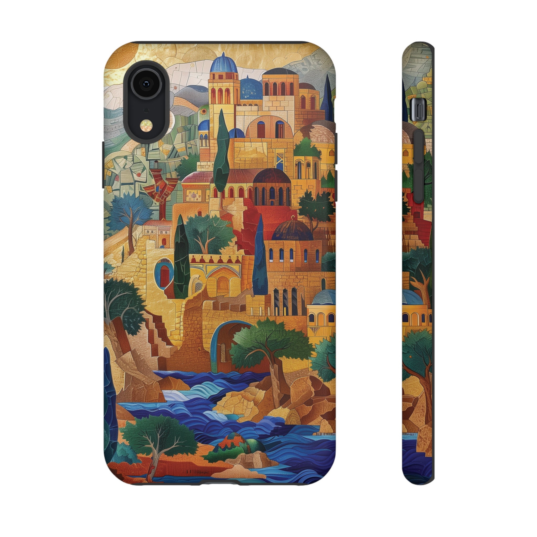 Roman Empire Byzantine Icon Art Inspired Landscape Painting Vibrant ...