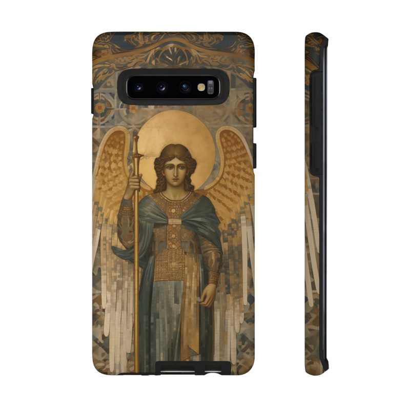 Guardian Angel Gold Baroque iPhone Pixel Samsung Case Byzantine Mosaic ...