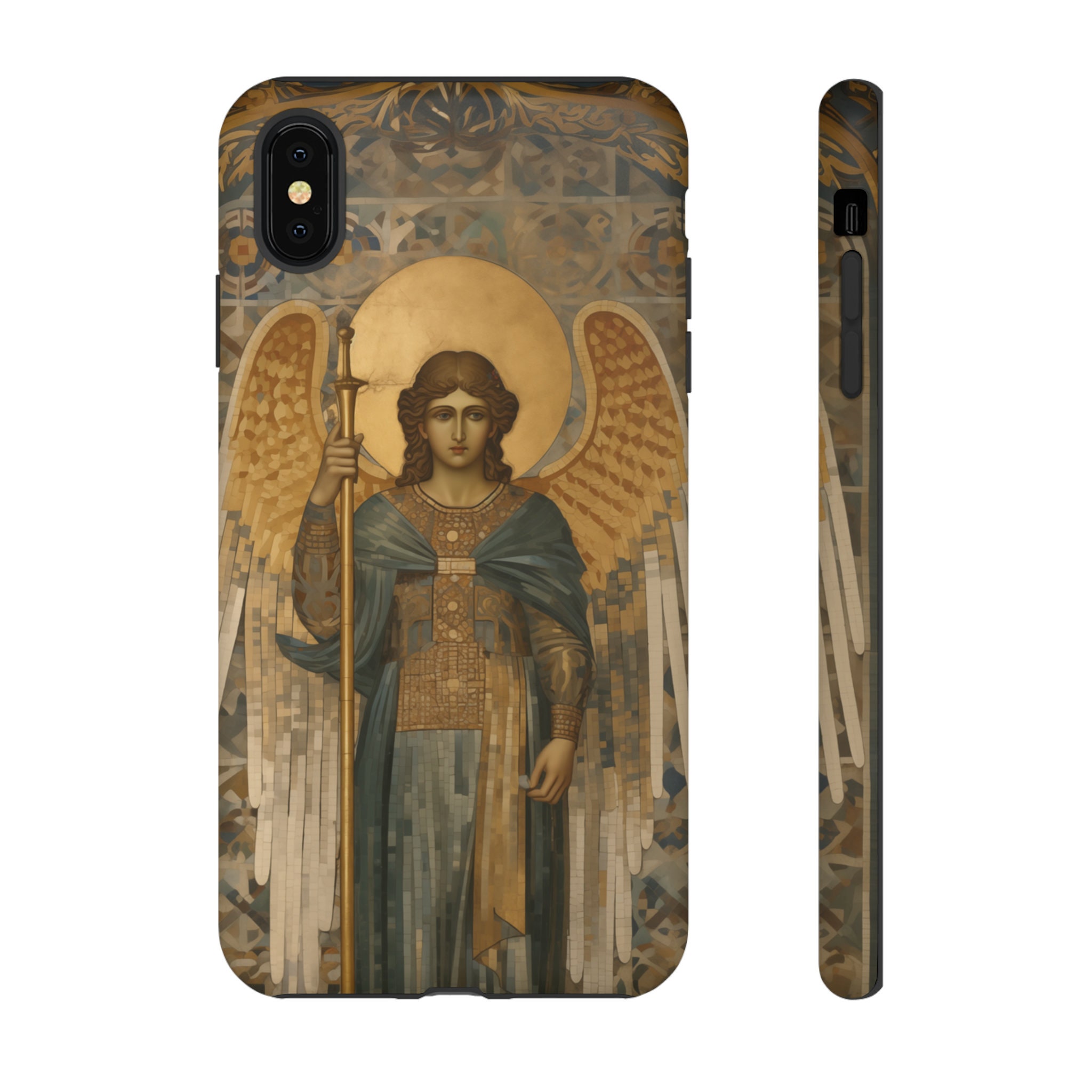 Guardian Angel Gold Baroque iPhone Pixel Samsung Case Byzantine Mosaic ...
