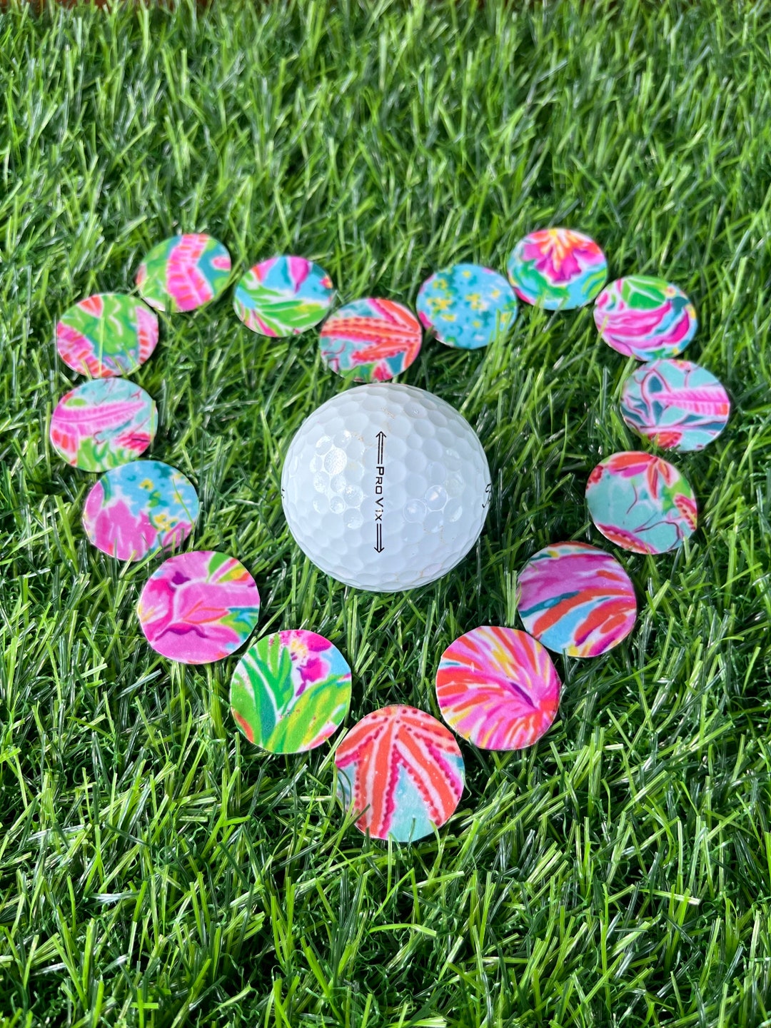 Starfish and Flower Golf Ball Markers With Magnetic Hat Clip. Set of 3 ...