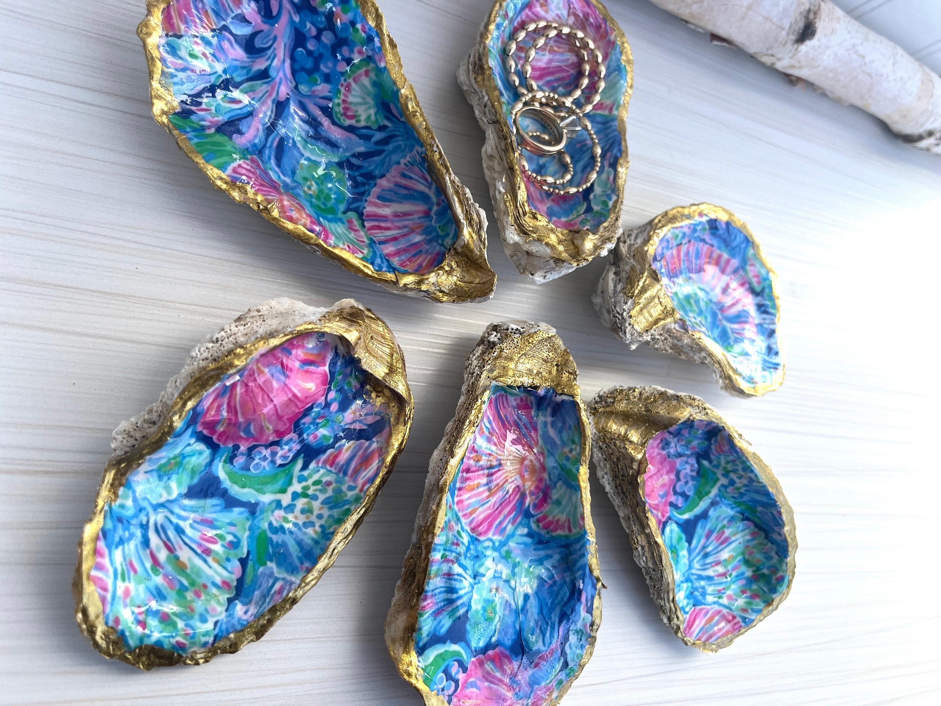 Oyster Shell Jewelry Dish. Tropical Trinket Dish. Shell Ring Holder ...