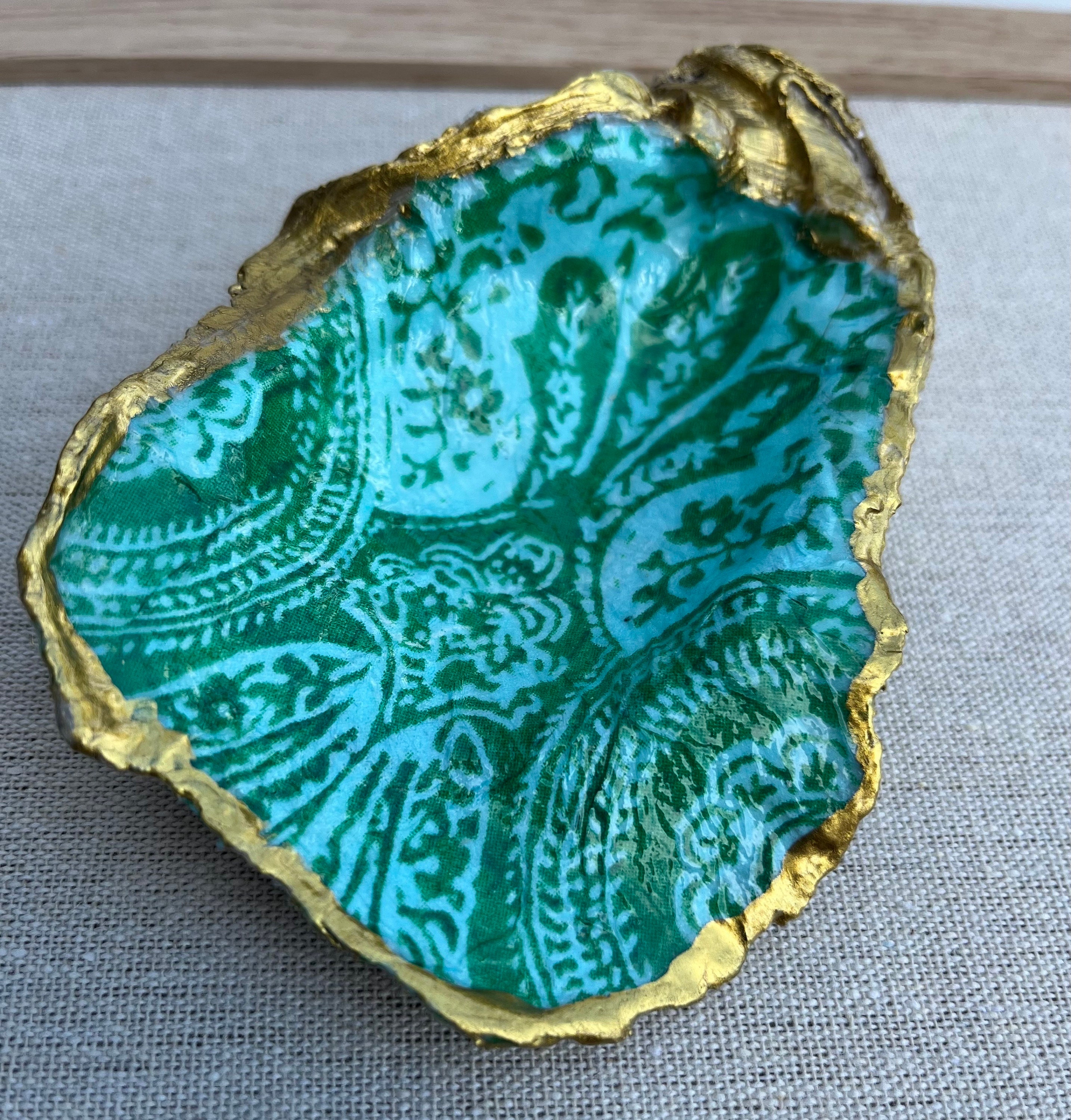 Turquoise Oyster Shell Jewelry Dish. Ring Dish. Jewelry Container ...