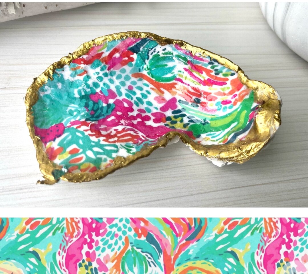 Oyster Shell Jewelry Dish. Tropical Trinket Dish. Shell Ring Holder ...