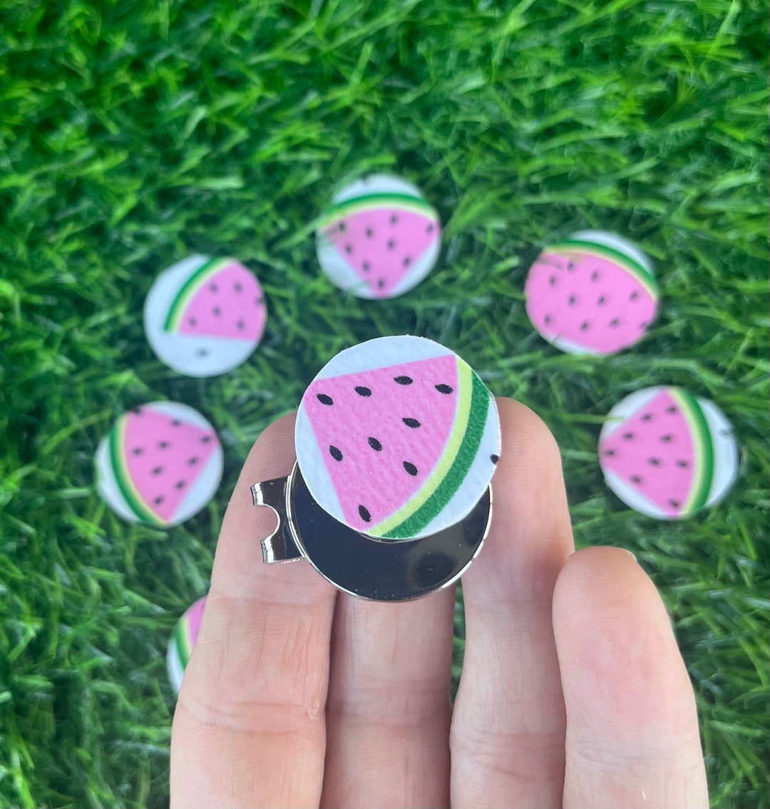 Watermelon Golf Ball Markers With Magnetic Hat Clip. Set of 3 ...