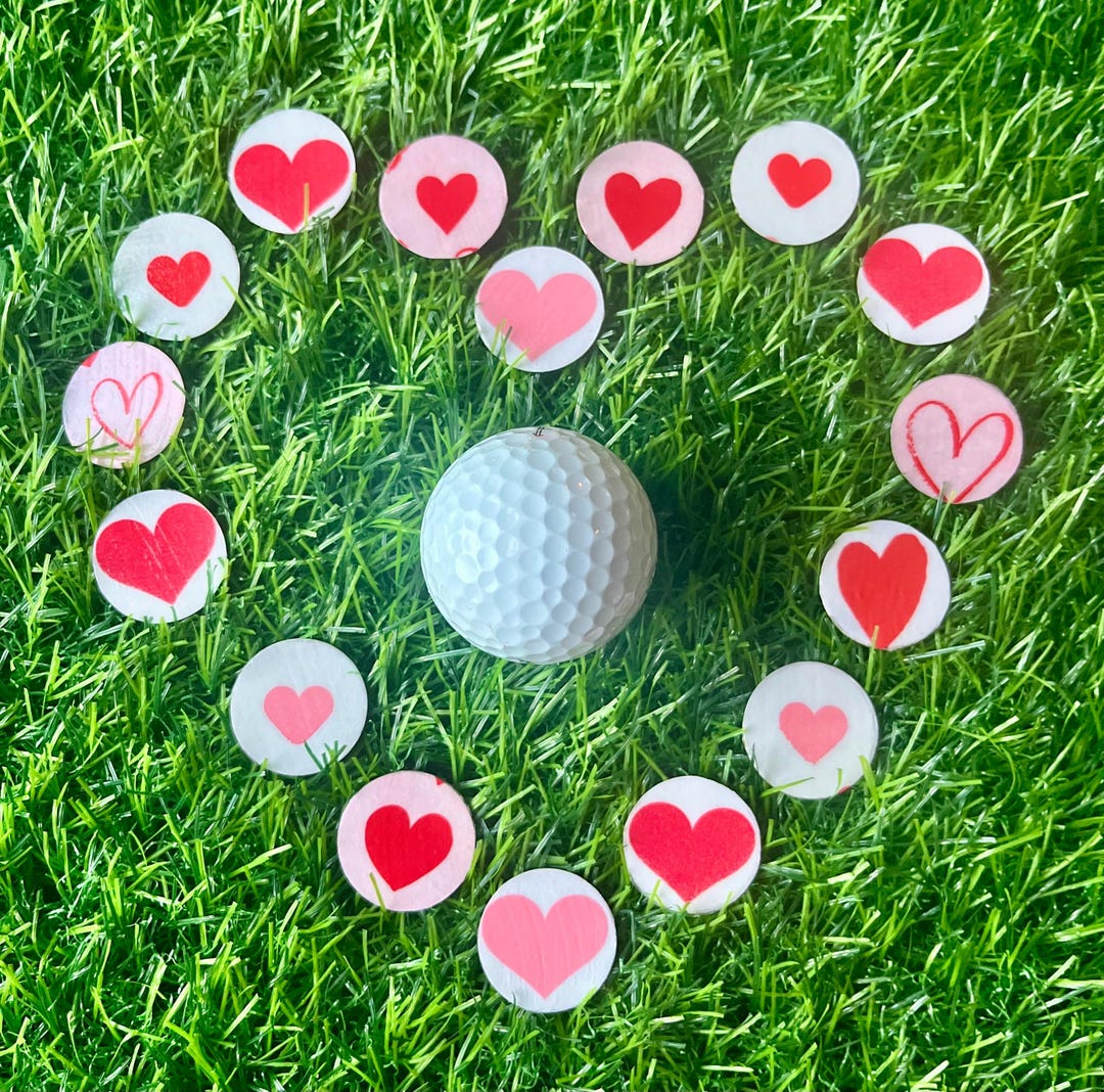Love Golf Ball Markers With Magnetic Hat Clip. Heart Golf Ball Markers ...