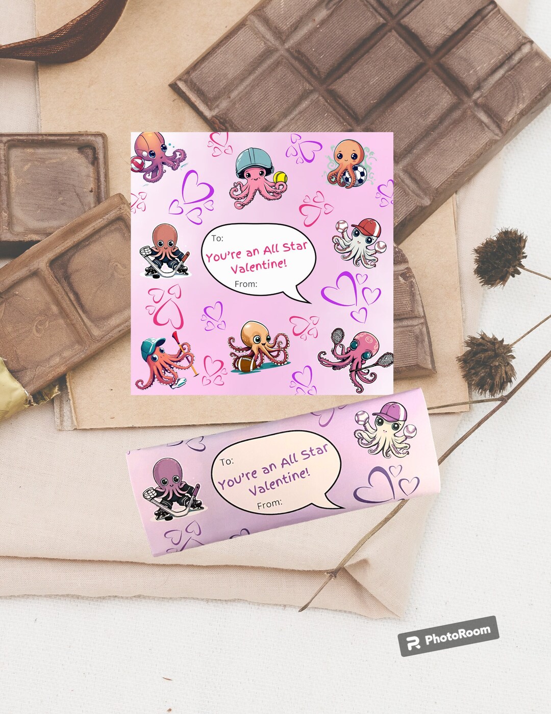 Printable Valentine Candy Bar Chocolate Bar Wrapper Cute All Star ...