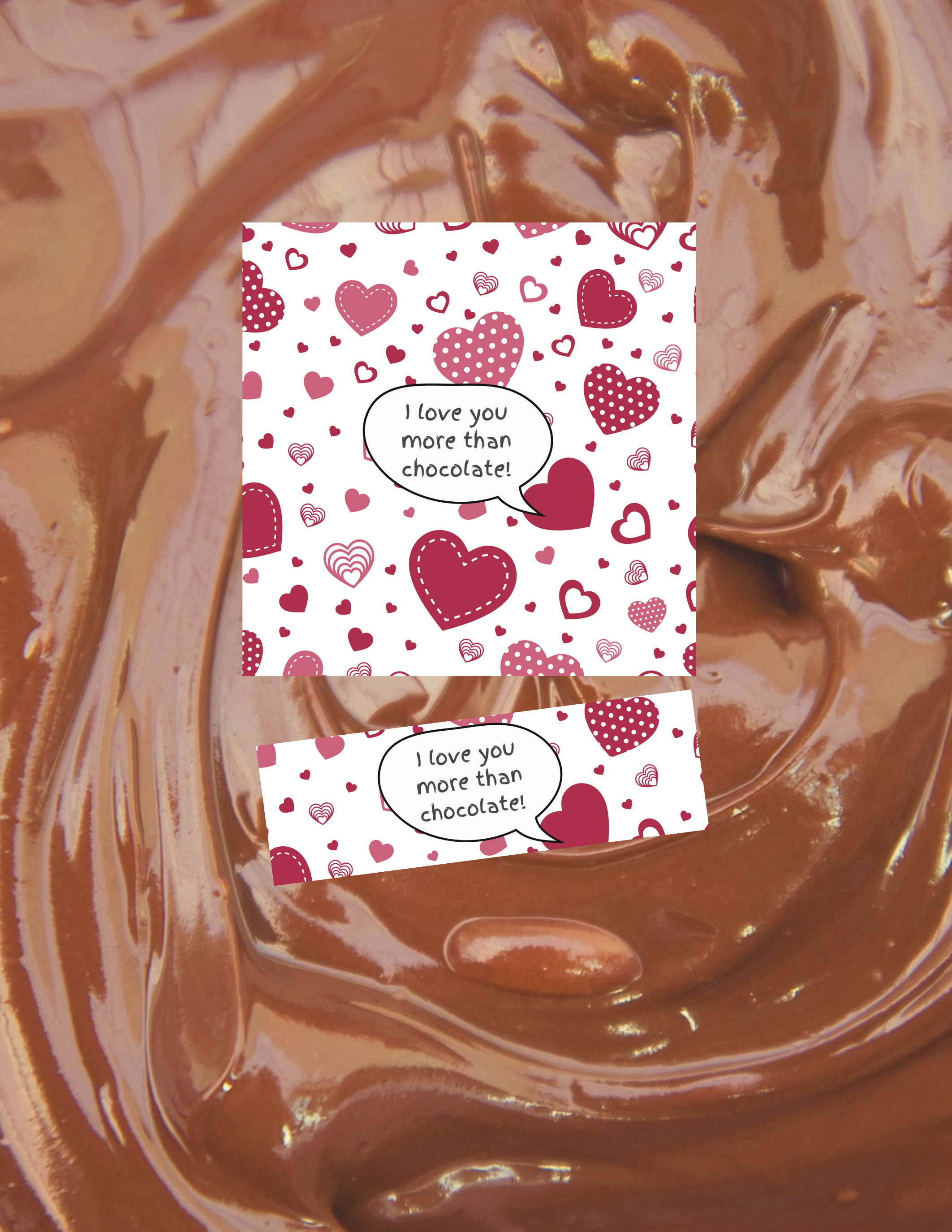 Printable Valentine Candy Bar Chocolate Bar Wrapper I Love You More ...