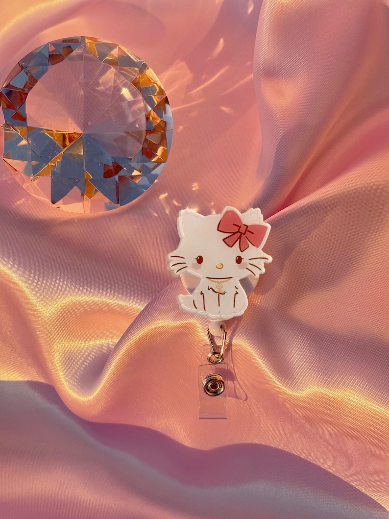 Hello Kitty Nurse Badge Reel – Kawaii Retractable ID Holder - Etsy