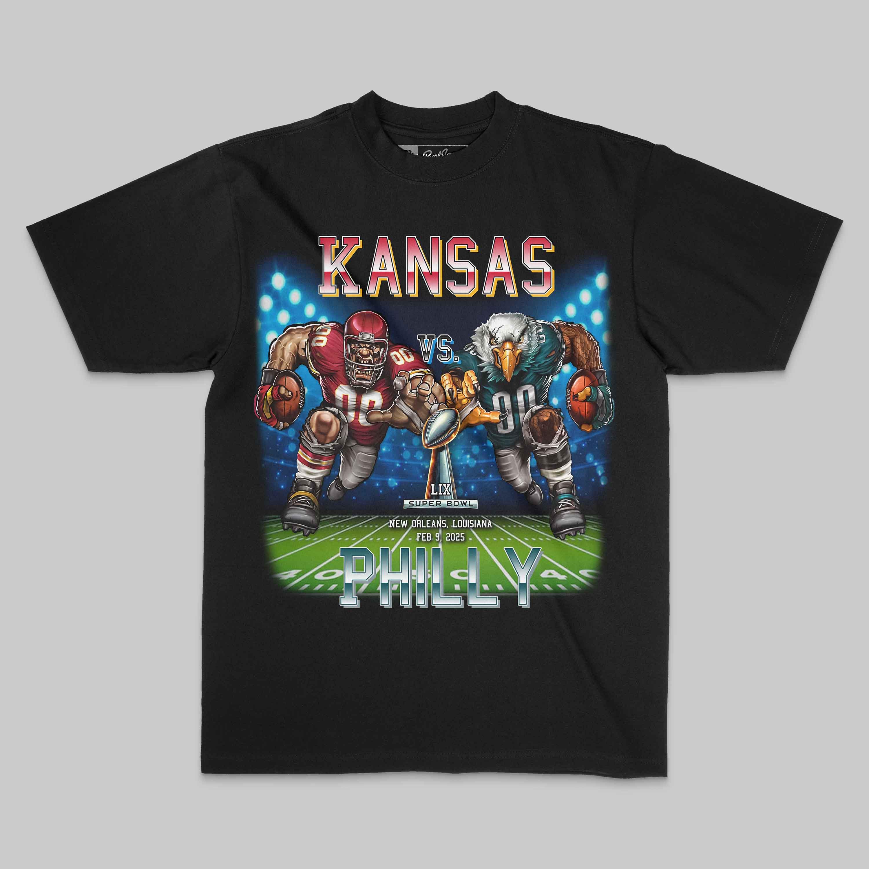 Kansas Vs. Philly 2025 Football Championship T-shirt Big Game in New ...