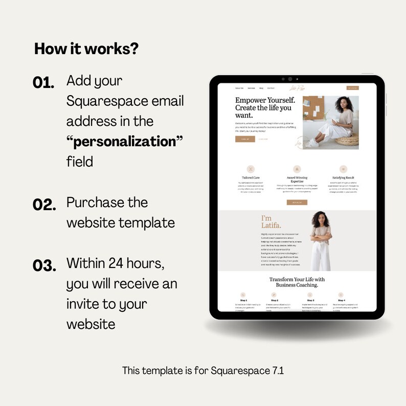 Coaching Website Template Squarespace Website Business Coach Boho ...