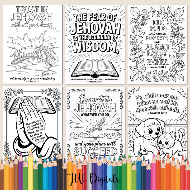 Bible Verses From Proverbs Coloring Book - Etsy