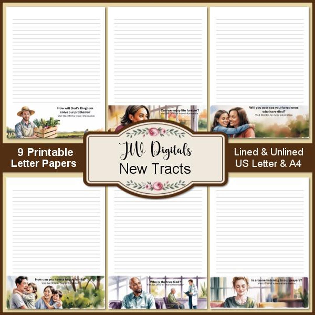 JW New Tracts Letter Writing Stationery - Etsy
