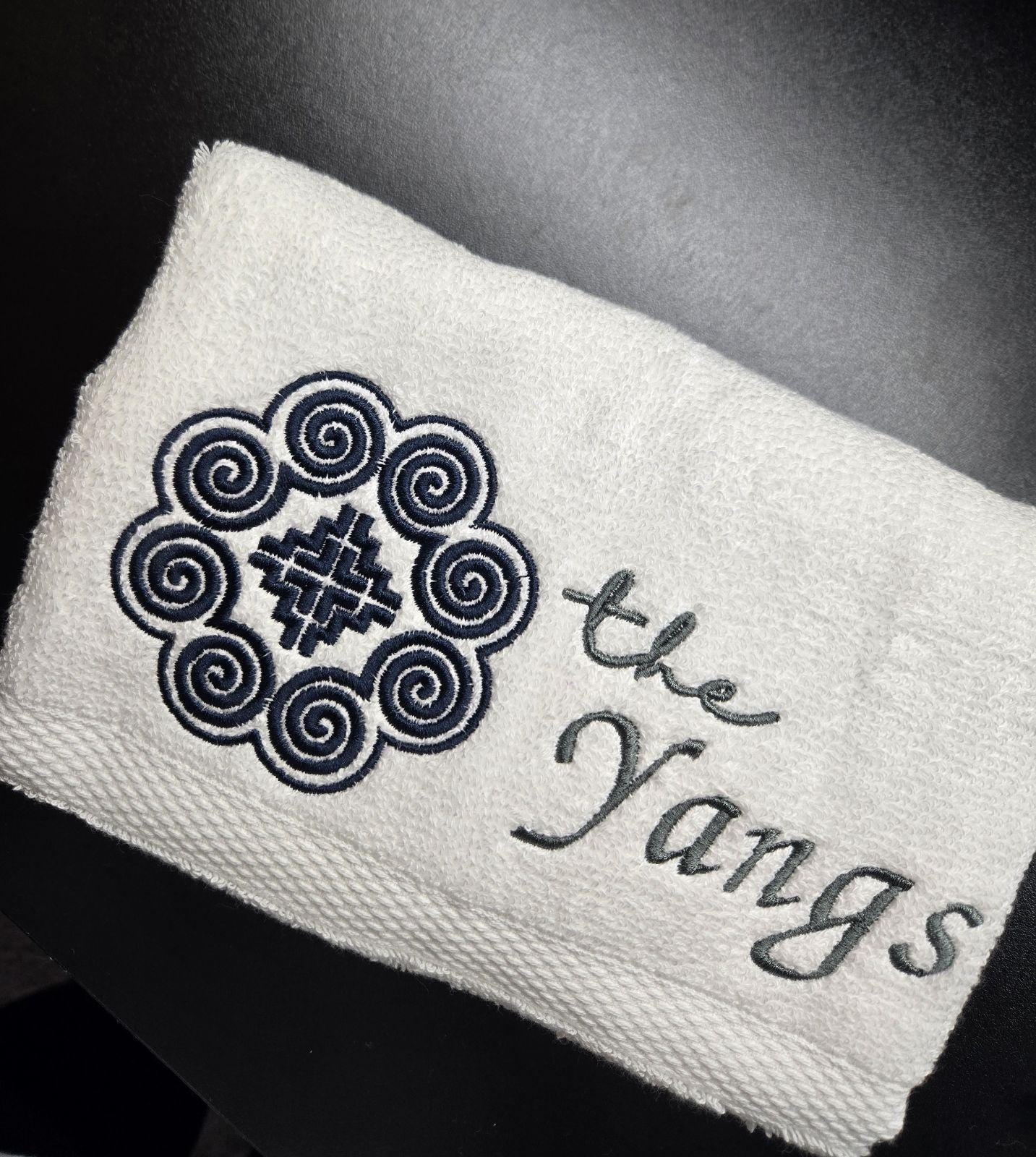Embroidered Towel With Hmong Design & Last Name - Etsy