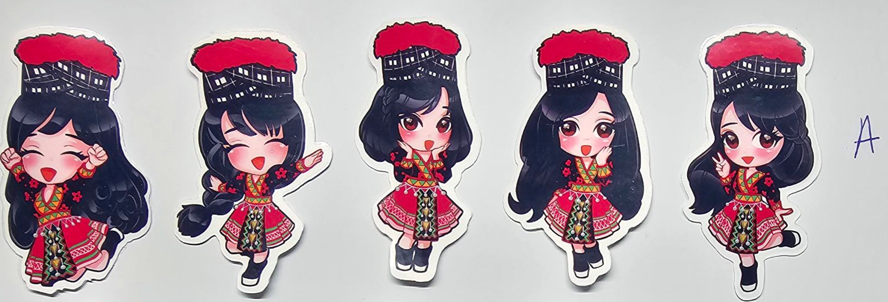 Hmong Stickers - Cute Chibi Style Character Sets (5 Stickers per Set ...