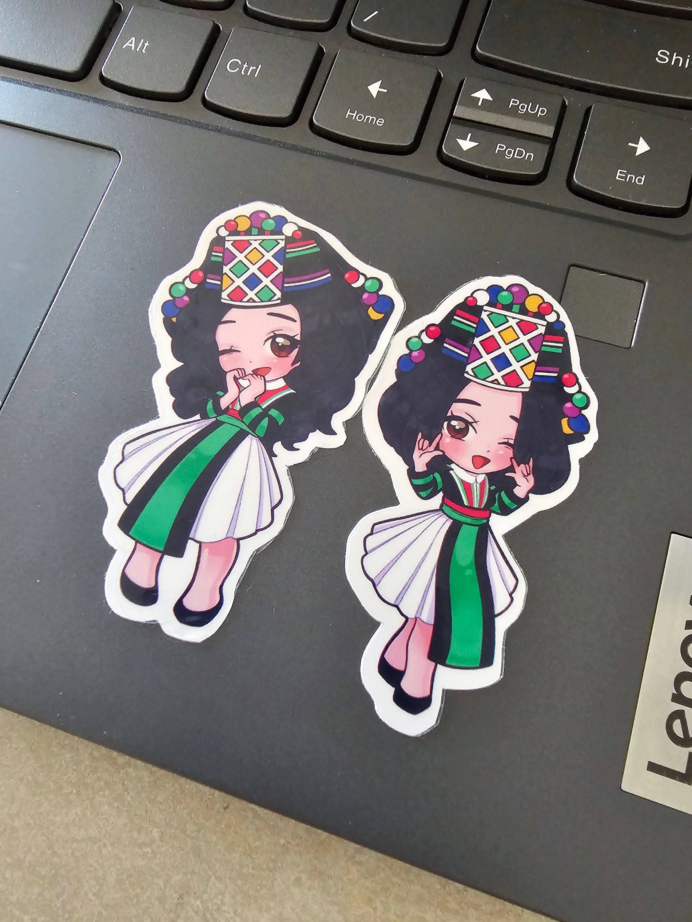 Hmong Stickers - Cute Chibi Style Character Sets (5 Stickers per Set ...