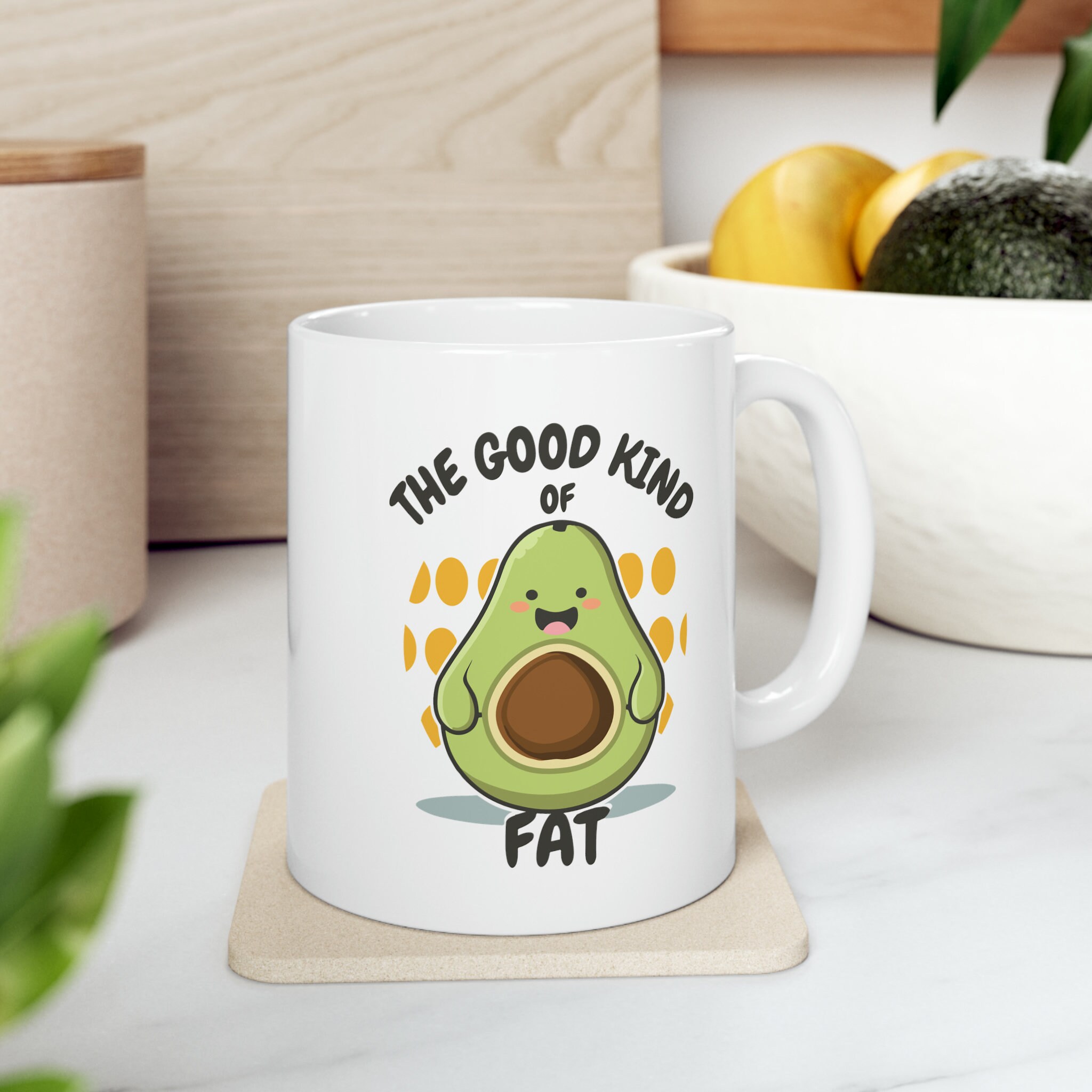 Funny Avocado Mug Cup the Good Kind of Fat Quirky Coffee Cup for ...