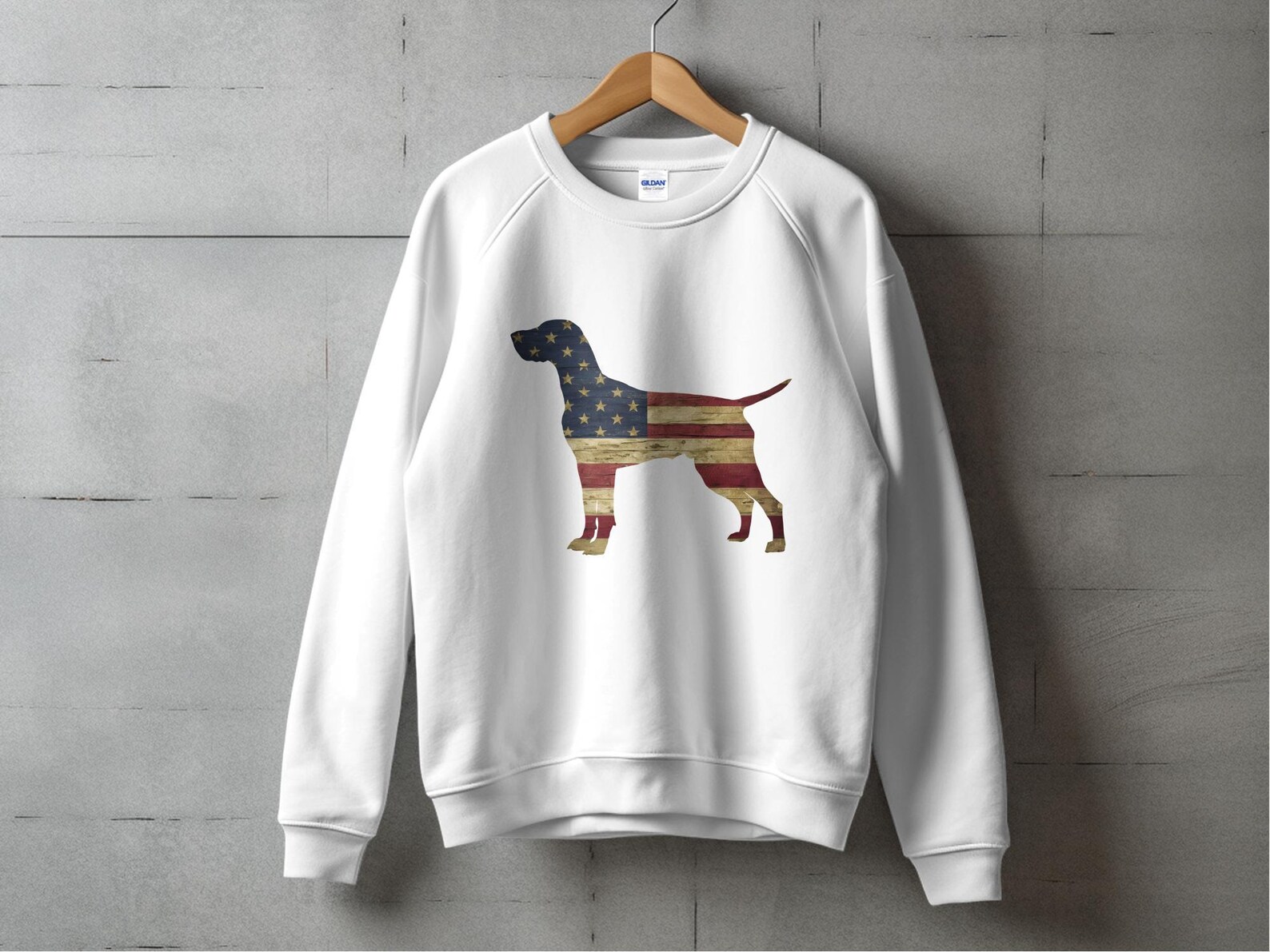 American Flag German Shorthaired Pointer Sweatshirt, GSP Shirt ...