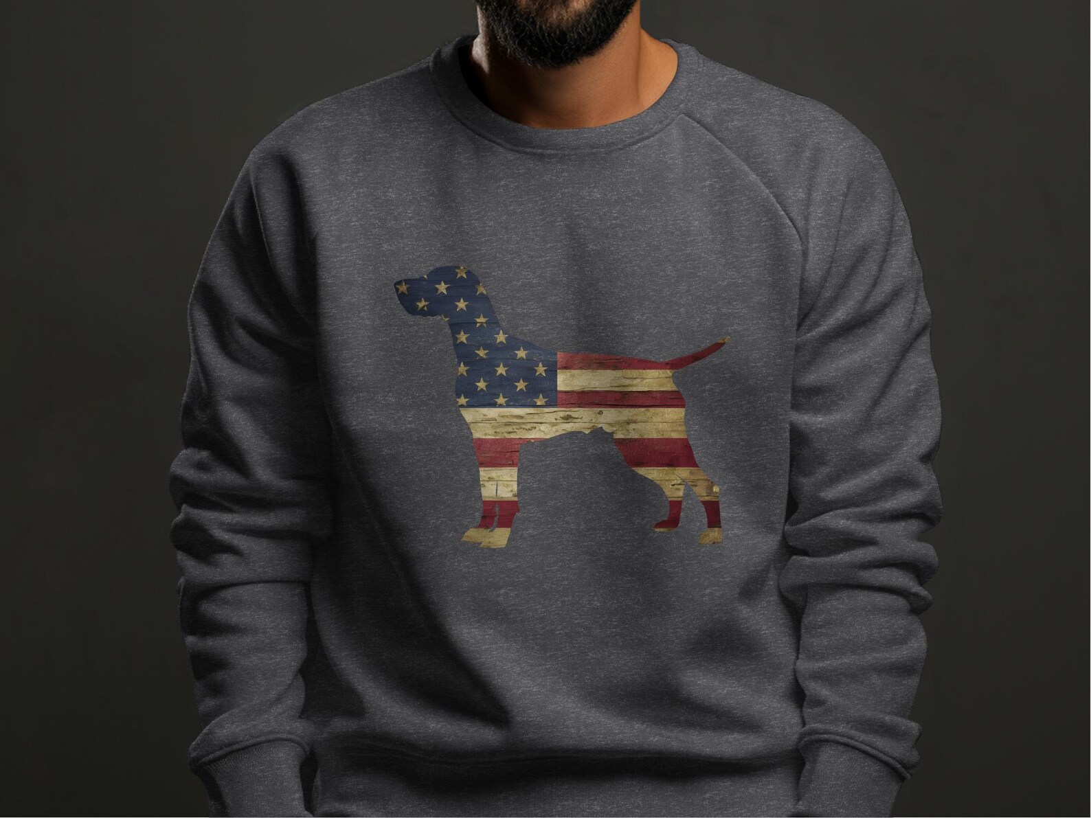 American Flag German Shorthaired Pointer Sweatshirt, GSP Shirt ...