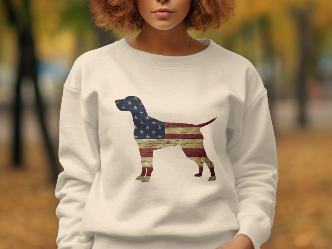 American Flag German Shorthaired Pointer Sweatshirt, GSP Shirt ...