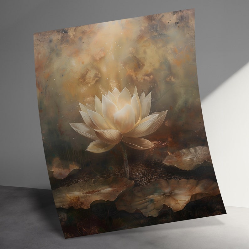 Lotus Flower Digital Art Jpg, Downloadable Wall Art, Printable Wall ...