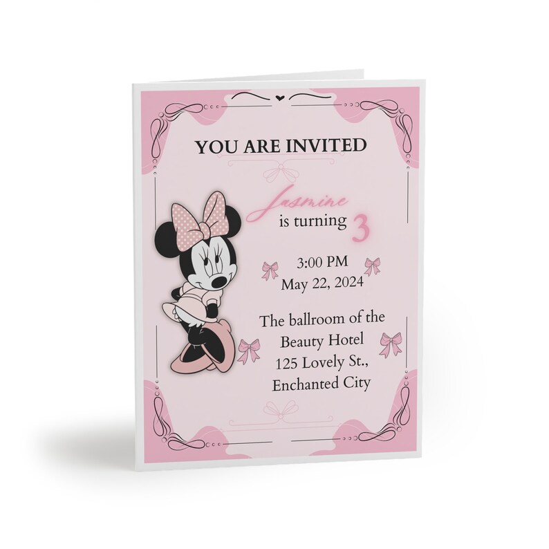 Minnie Mouse Party Invitation Digital Template Mobile, Printable ...