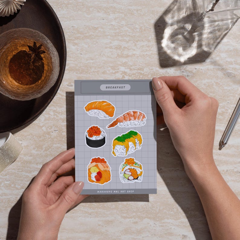 Printable Japanese Food Stickers Cute Sushi, Ramen & More Digital ...
